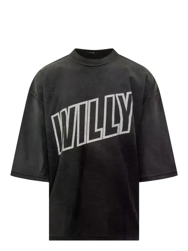 WILLY CHAVARRIA Inside-out Logo-print T-shirt - Black