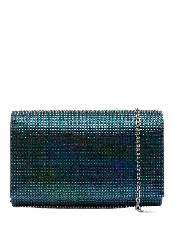 Rene Caovilla Rhinestone-embellished Clutch - Blue