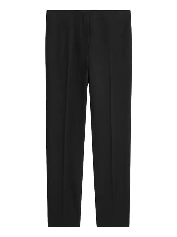 Cos Slim Wool-blend Trousers - Black