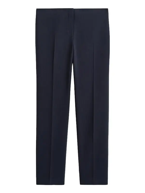 Cos Slim Wool-blend Trousers - Blue