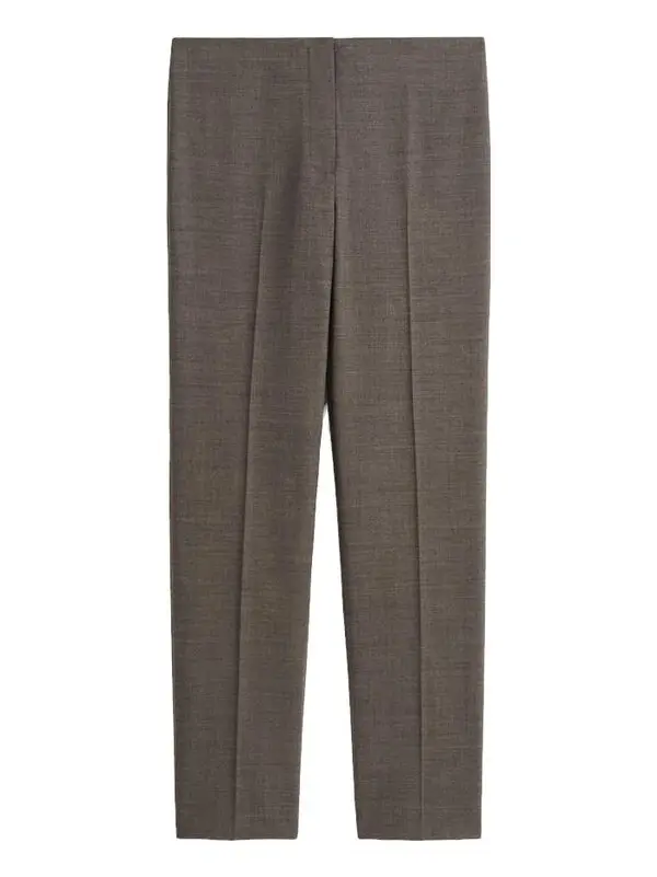 Cos Slim Wool-blend Trousers - Gray