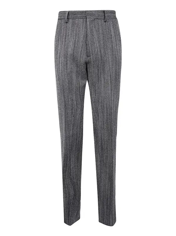 Dsquared2 Herringbone Relax Pant - White