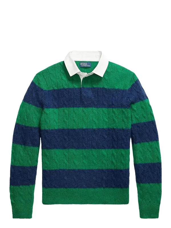Polo Ralph Lauren Long Sleeve Pullover - Green Navy Combo