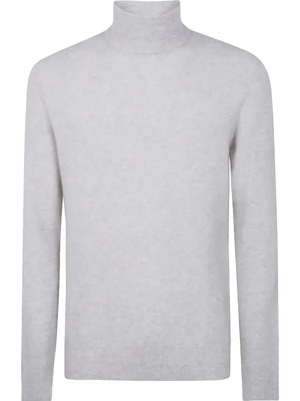 ROBERTO COLLINA Long Sleeve Turtleneck Sweater - Grey