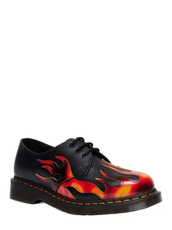 Dr. Martens 1461 Flame Leather Shoes - Black