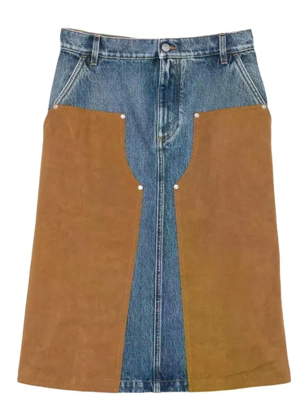 Stella McCartney Panelled Midi Skirt - Blue