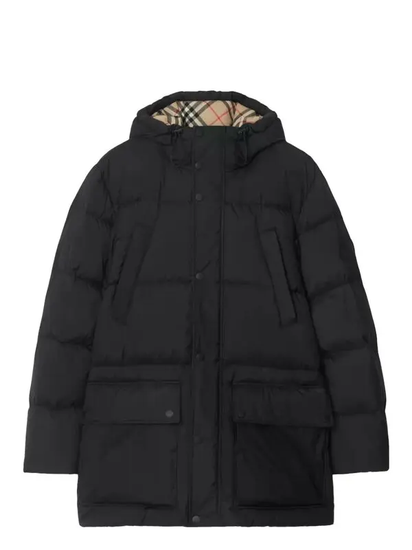 Burberry Knight-patch Puffer Jacket - Black