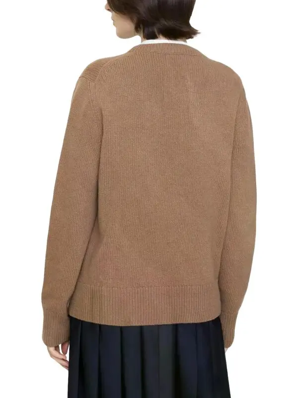 Burberry Logo Wool-cashmere Sweater - Neutrals