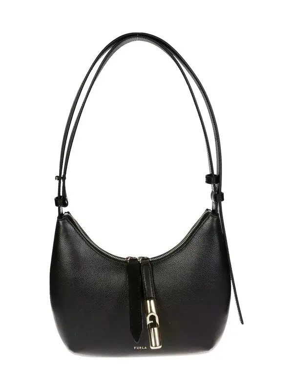 Furla Zip Goccia Shoulder Bag - Black