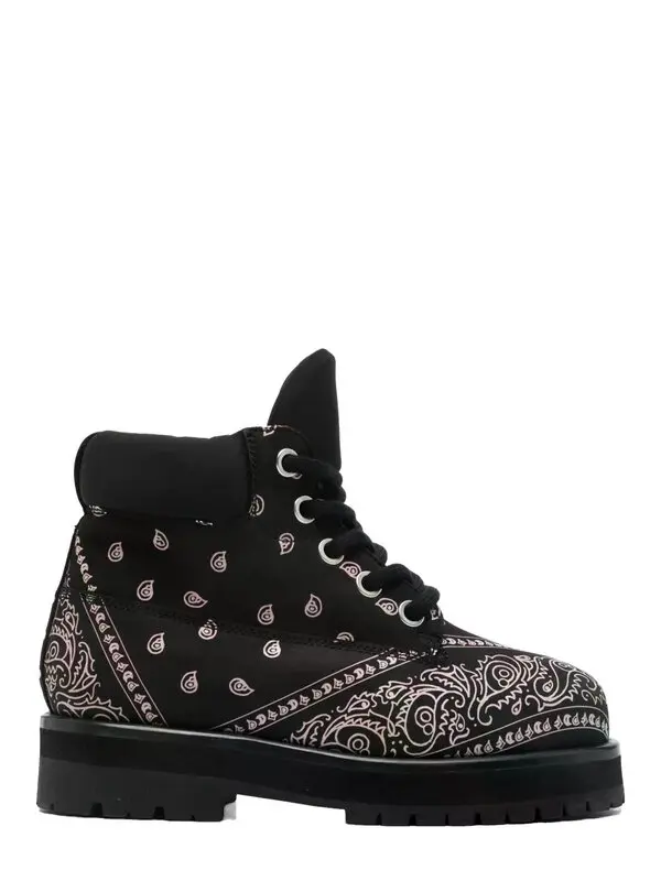 PDF Bandana-print High-top Sneakers - Black