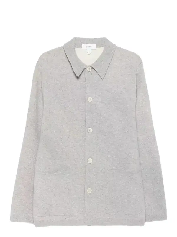 LARDINI Wool-blend Shirt Jacket - Grey