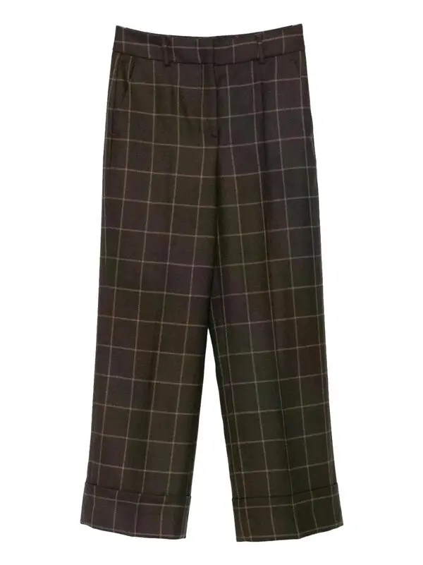 Incotex Check-print Trousers - Brown