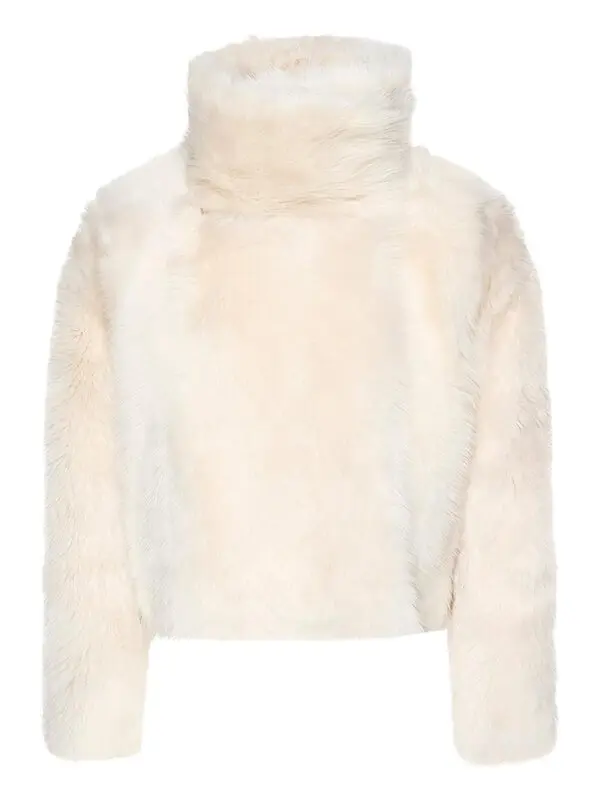 YVES SALOMON Toscana Lambskin Short Jacket - Meringue