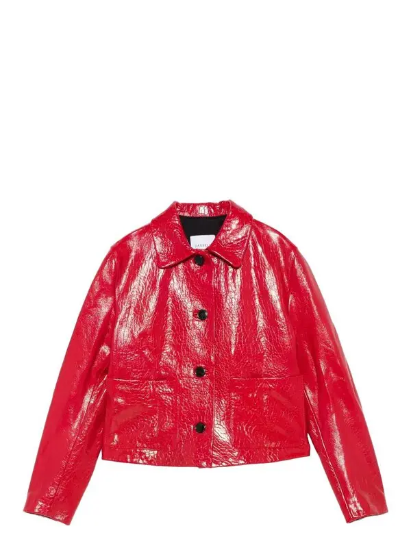 CASSELL Embossed-effect Leather Jacket - Red