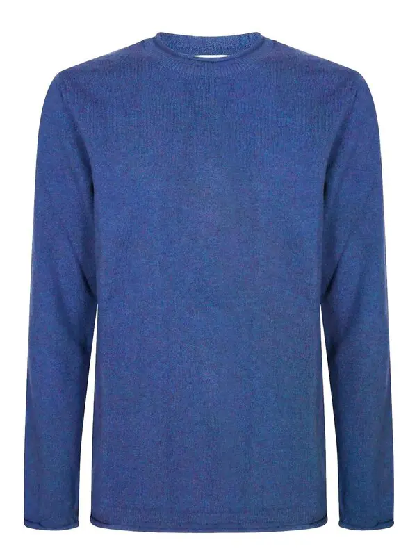 Comme Des Garçons Crew-neck Knitted Sweater - Blue