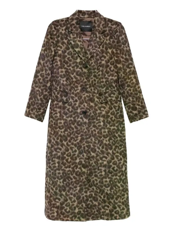 THELAURENT Leopard-print Single-breasted Coat - Neutrals