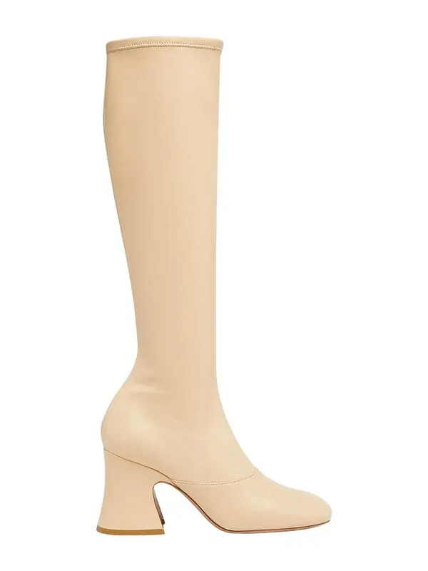 Chloé Janis Leather Knee-high Boots - Petal Beige