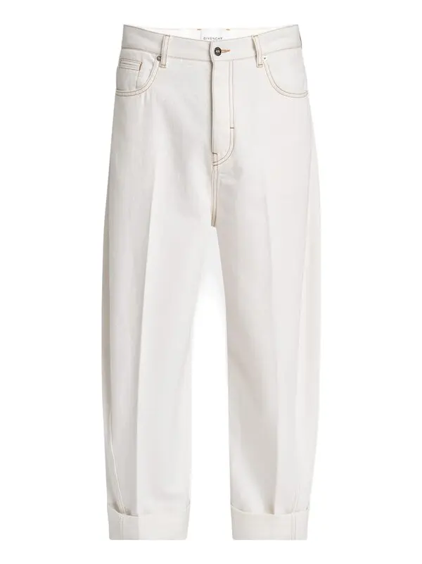 Givenchy Relaxed Straight Fit Five-pocket Pants - White