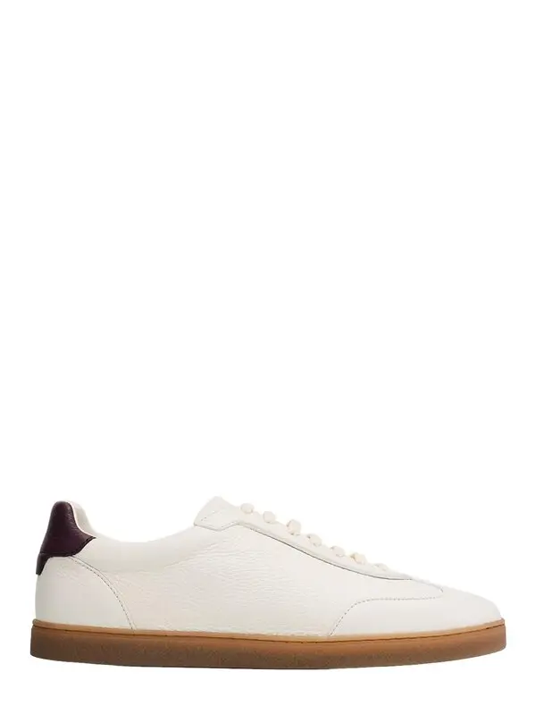 Brunello Cucinelli Deerskin Leather T-toe Sneakers - White