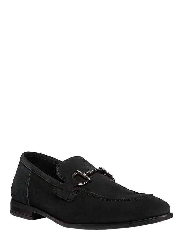 STUART WEITZMAN Simon Twistbit Loafers - Black Suede