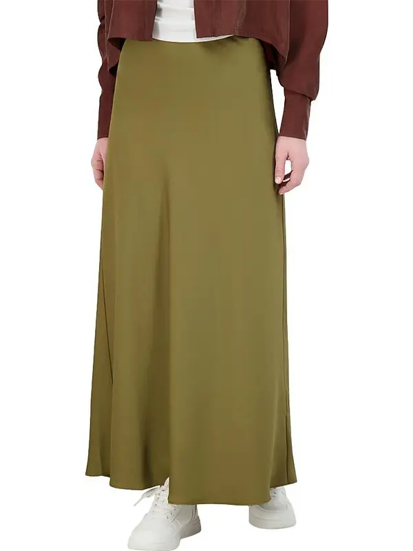 POINT Slip Skirt - Gold Olive