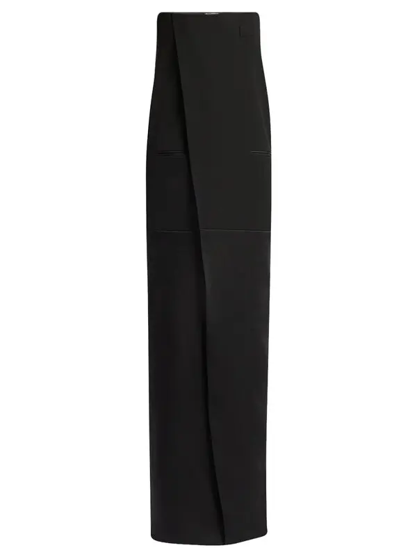 TOM FORD Strapless Column Wrap Evening Gown - Black