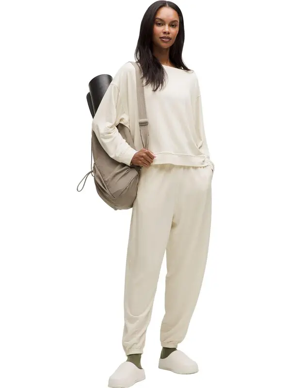 Lululemon Becalm Oversized Mid-rise Pant - Light Ivory