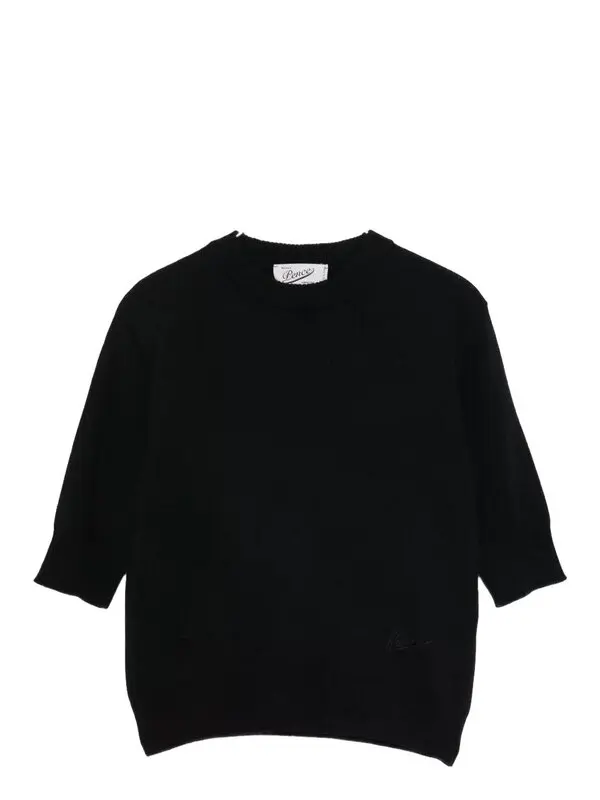 PENCE 1979 Short-sleeve Knitted Top - Black