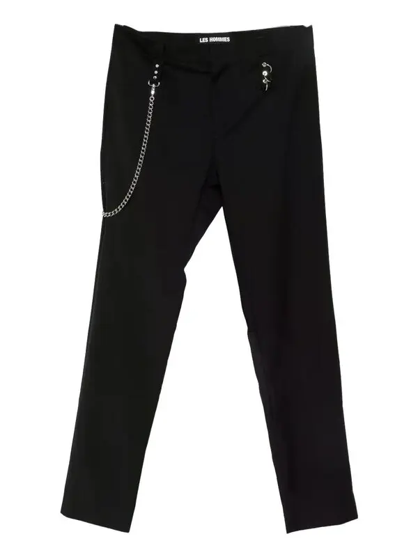 LES HOMMES Tapered Trousers - Black
