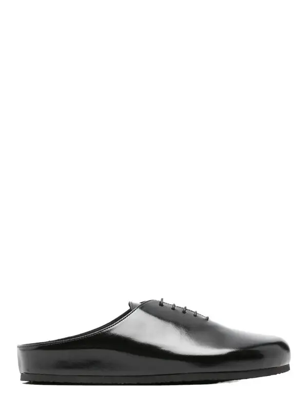 Jacquemus Lace-up Flat Mules - 990 Black