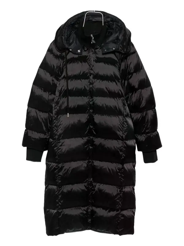 Patrizia Pepe Hooded Puffer Coat - Black