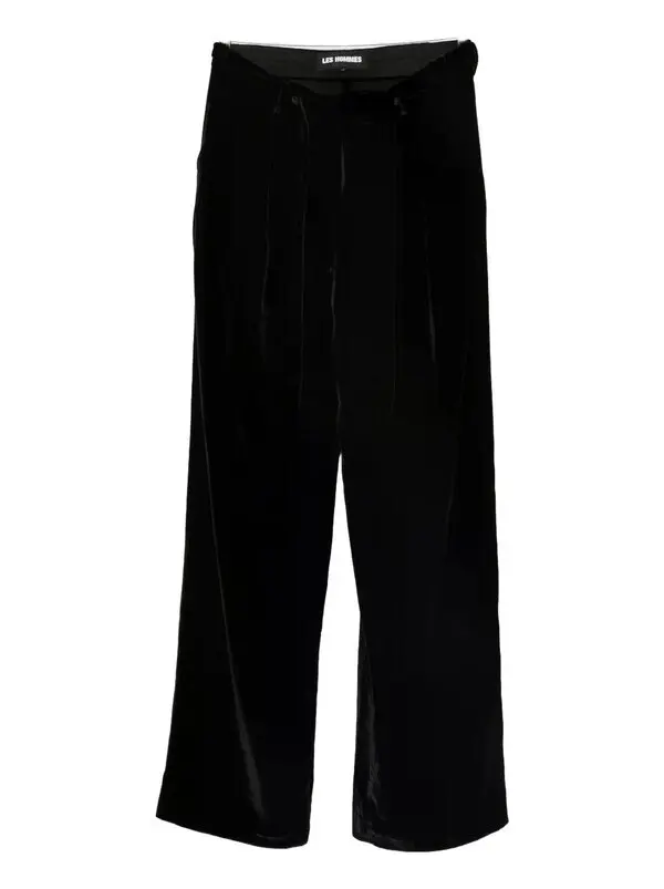 LES HOMMES Wide-leg Trousers - Black