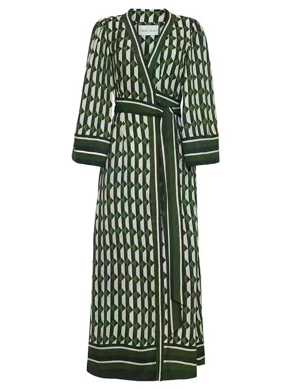 Cara Cara Woodford Wrap Dress - Green