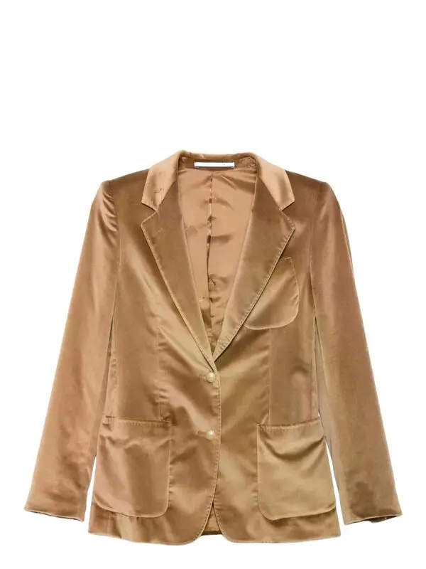 Tagliatore Velvet Patch-pocket Blazer - Neutrals