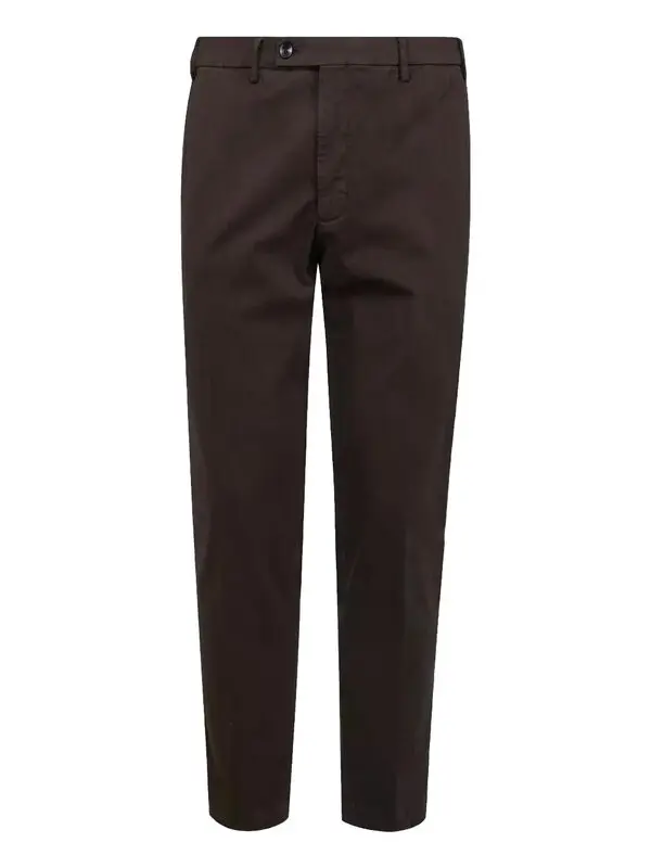 MICHAEL COAL Logo-patch Trousers - Brown