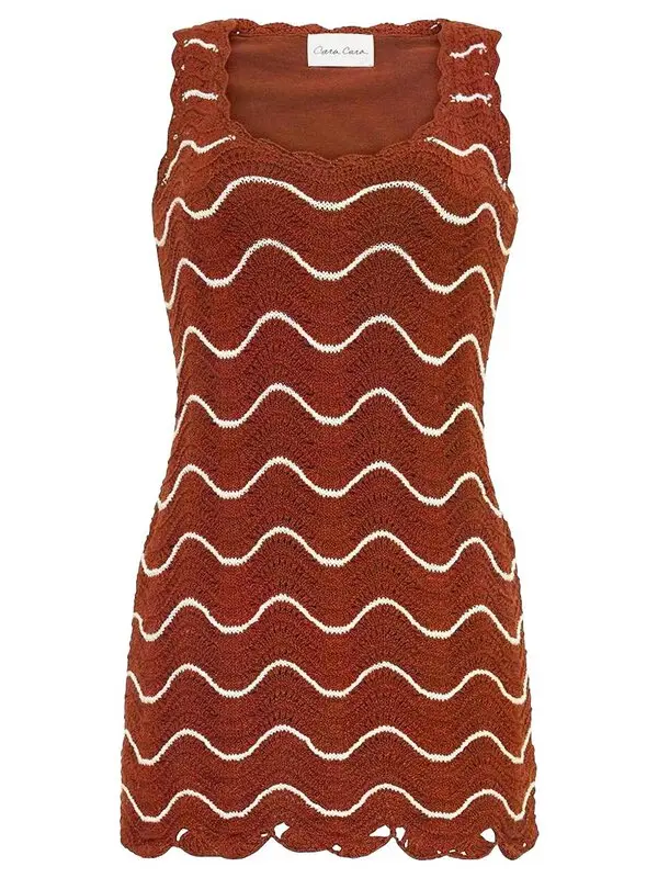 Cara Cara Orel Mini Dress - Brown
