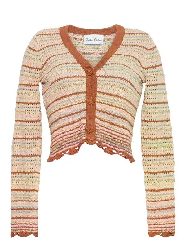 Cara Cara Liliana Striped Cardigan - Brown