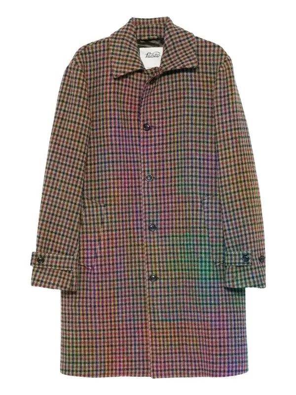 VALSTAR Checked Single-breasted Coat - Neutrals