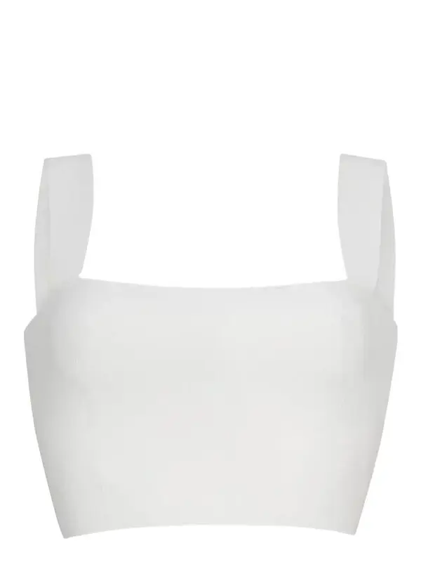 Cara Cara Square-neck Sleeveless Top - White
