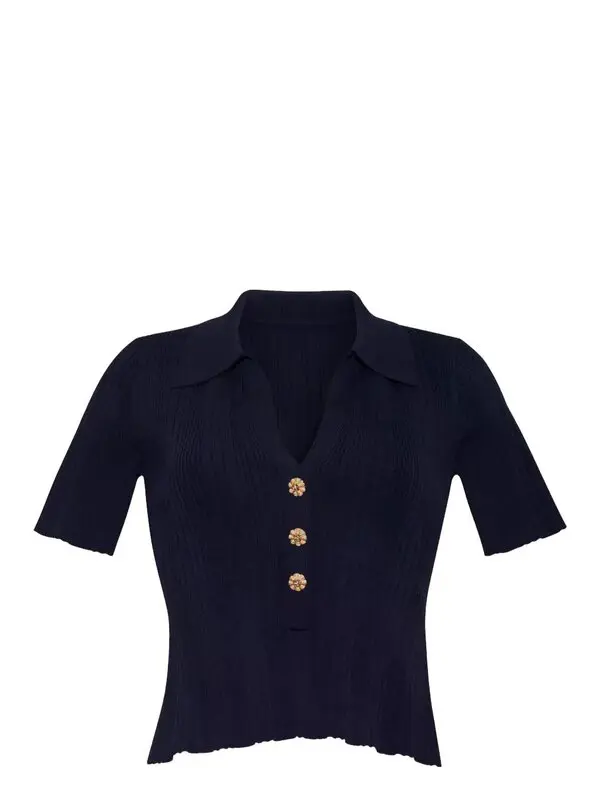 Cara Cara Ivanna Polo Top - Blue