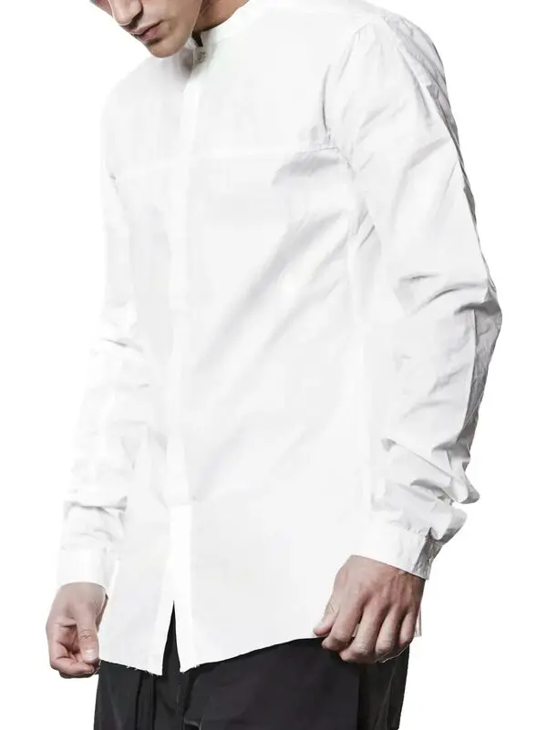 THOM KROM Mandarin-collar Long-sleeve Shirt - White