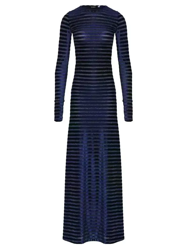 AMIR SLAMA Striped Maxi Dress - Blue