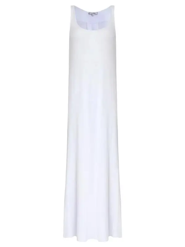 AMIR SLAMA X Astrid Scoop-neck Midi Dress - White