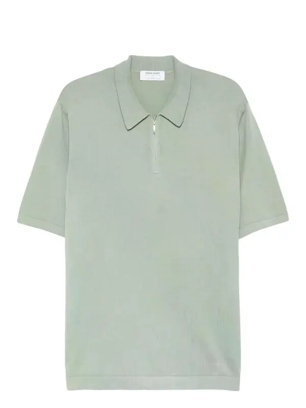 GRAN SASSO Half-zip Polo Shirt - Green
