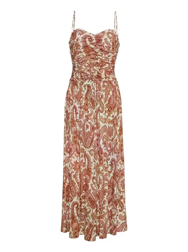 Cara Cara Azalea Paisley Print Dress - Brown
