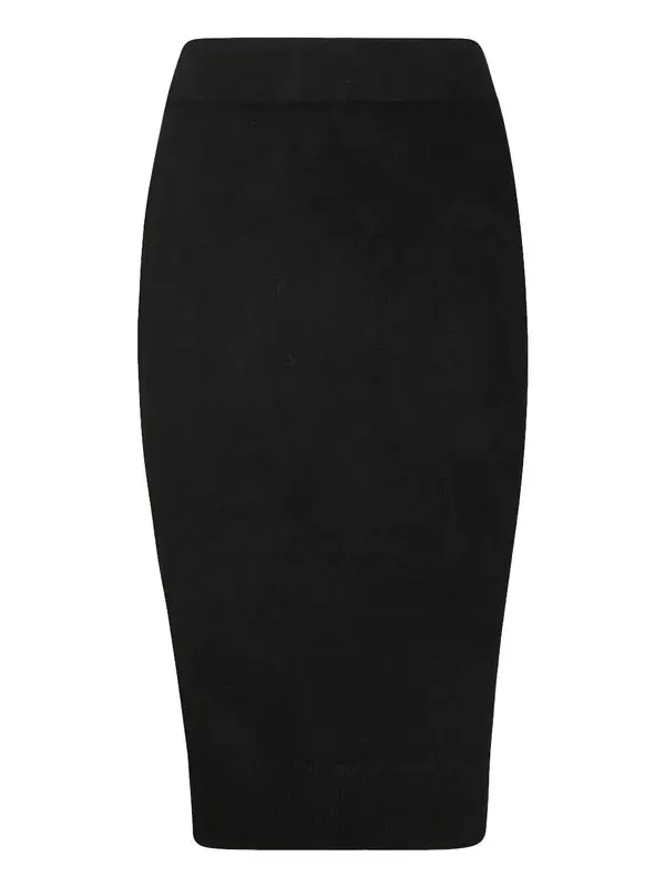 DONDUP Logo-plaque Midi Skirt - Black