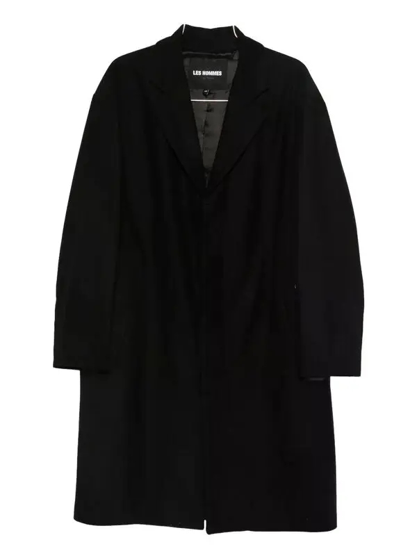 LES HOMMES Single-breasted Coat - Black