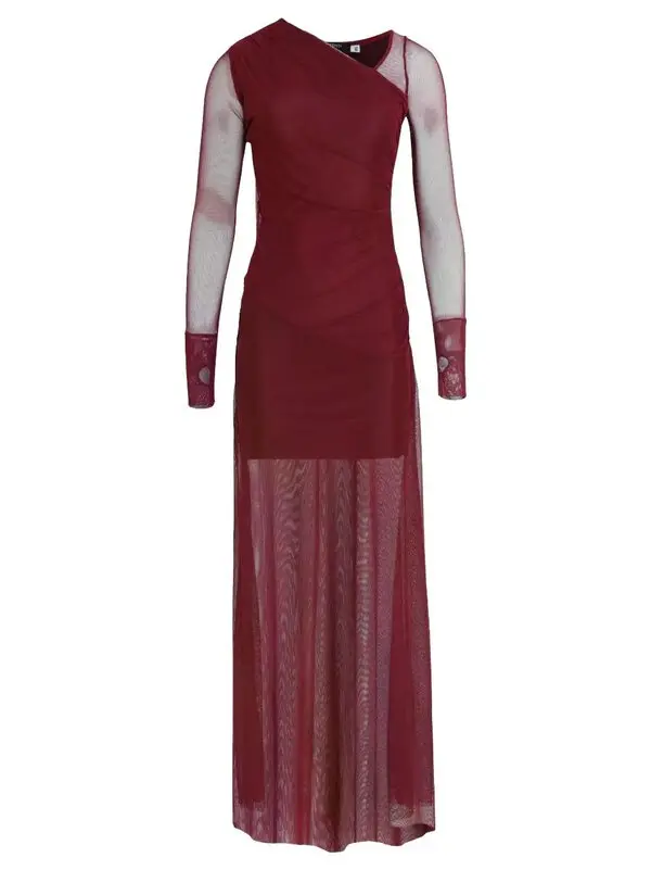 AMIR SLAMA Asymmetric-neck Maxi Dress - Red