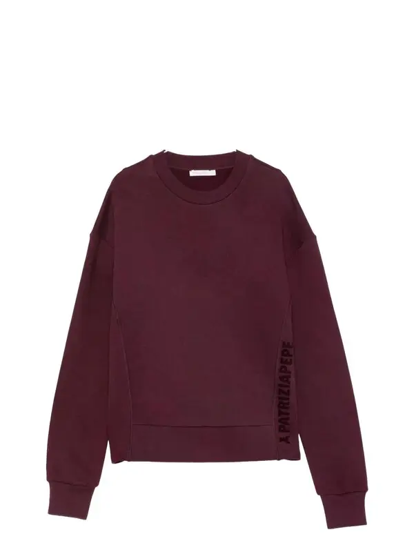 Patrizia Pepe Cotton Sweatshirt - Purple