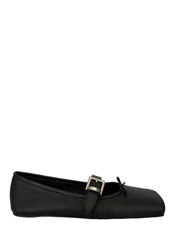 Balenciaga Buckle-strap Ballerina Flats - Black